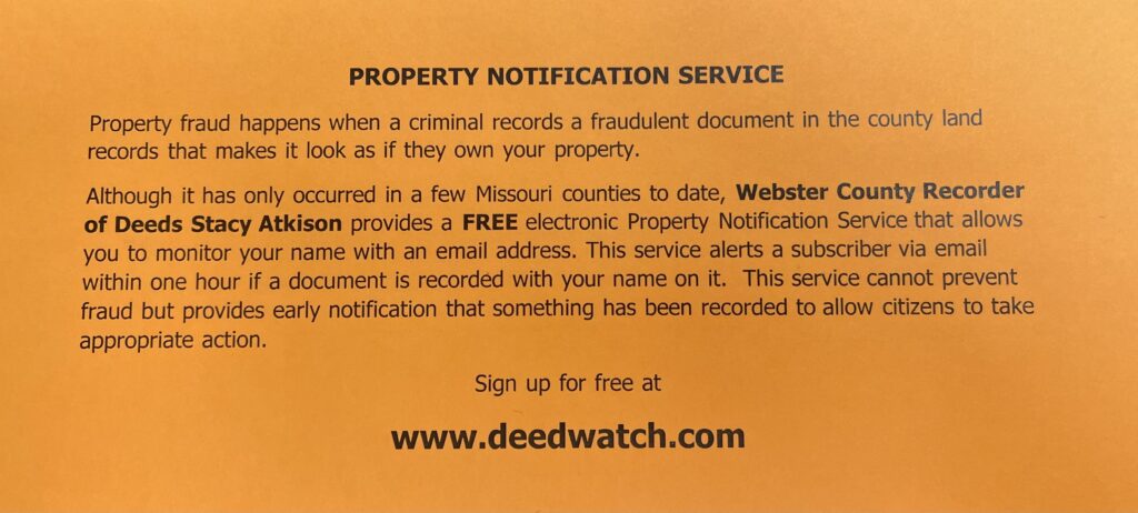 Recorder of Deeds Office